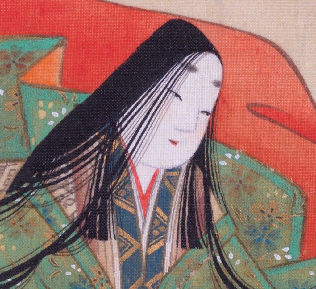 土佐光起《三十六歌仙画帖》0024 小野小町・絵 広島 海の見える杜美術館 うみもりブログ